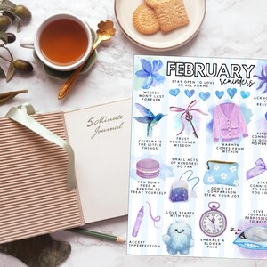Printable February Reminders List | February Affirmations - Etsy