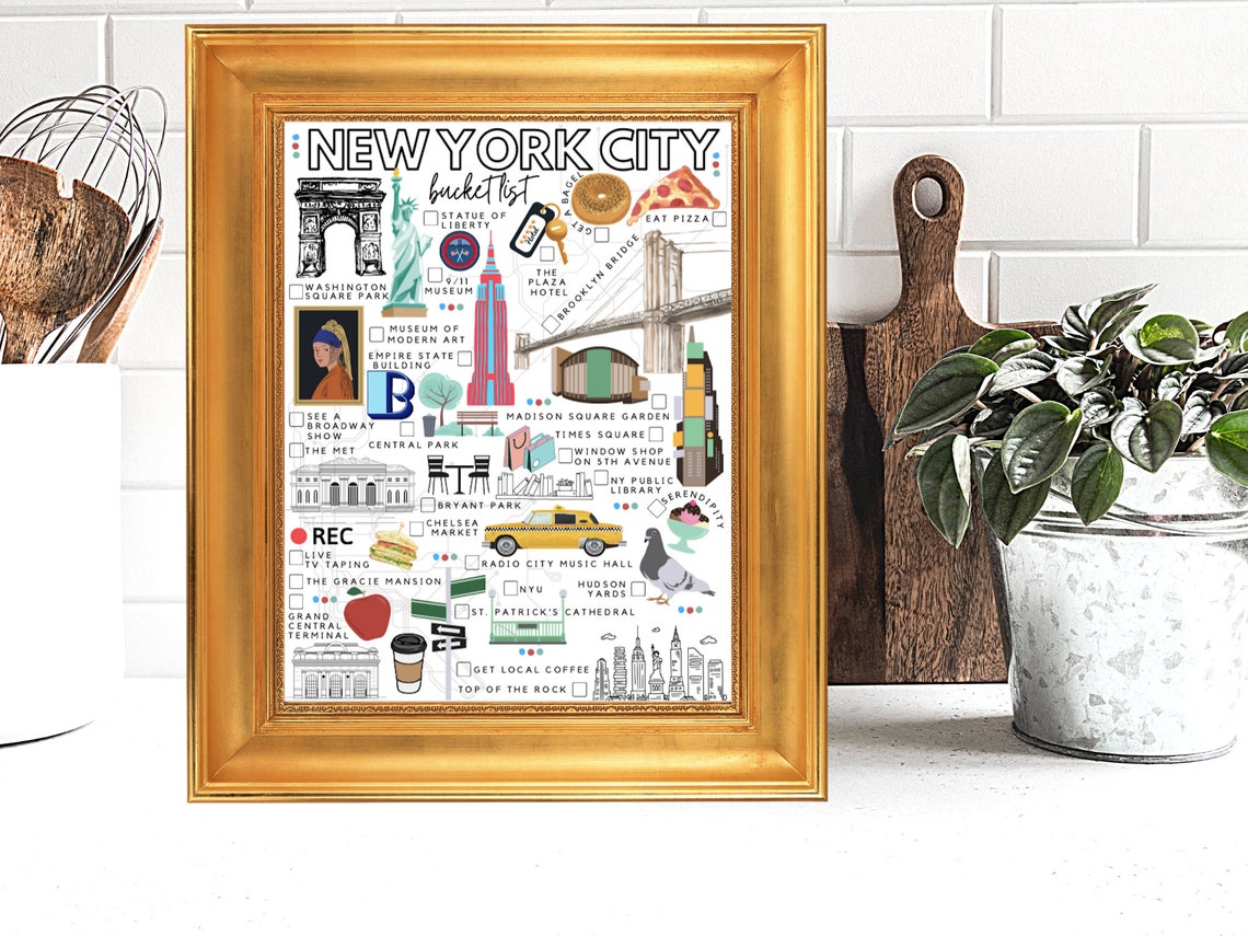 Printable New York City Bucket List NYC To-do List - Etsy
