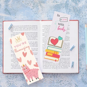 Printable Bookmark Set of 6 Valentine's Day - Etsy