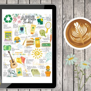Printable April Checklist | April Bucket List - Etsy