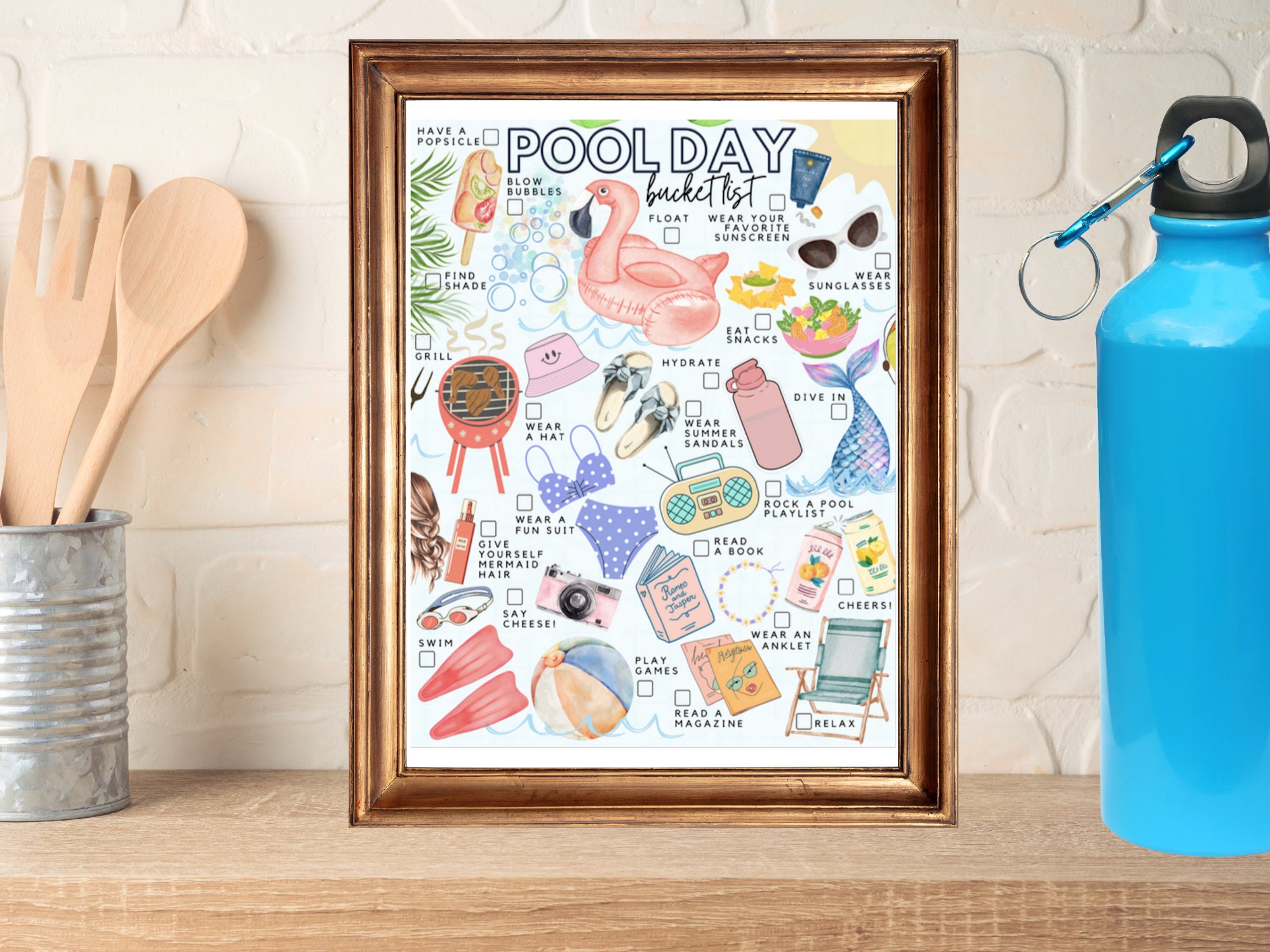 Printable Pool Day Bucket List Pool Day To-do List - Etsy