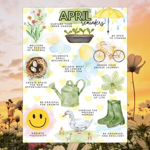 Printable April Checklist Value Pack: Reminders & Bucket List (PDF) - Etsy