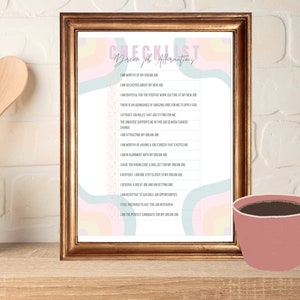 Printable Affirmations Checklist Journal Page | Dream Job Affirmations ...