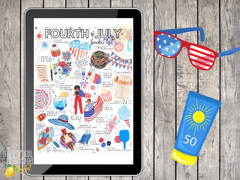 Fourth of July Bucket List: 20+ Festive Activities (PDF Download) - Etsy