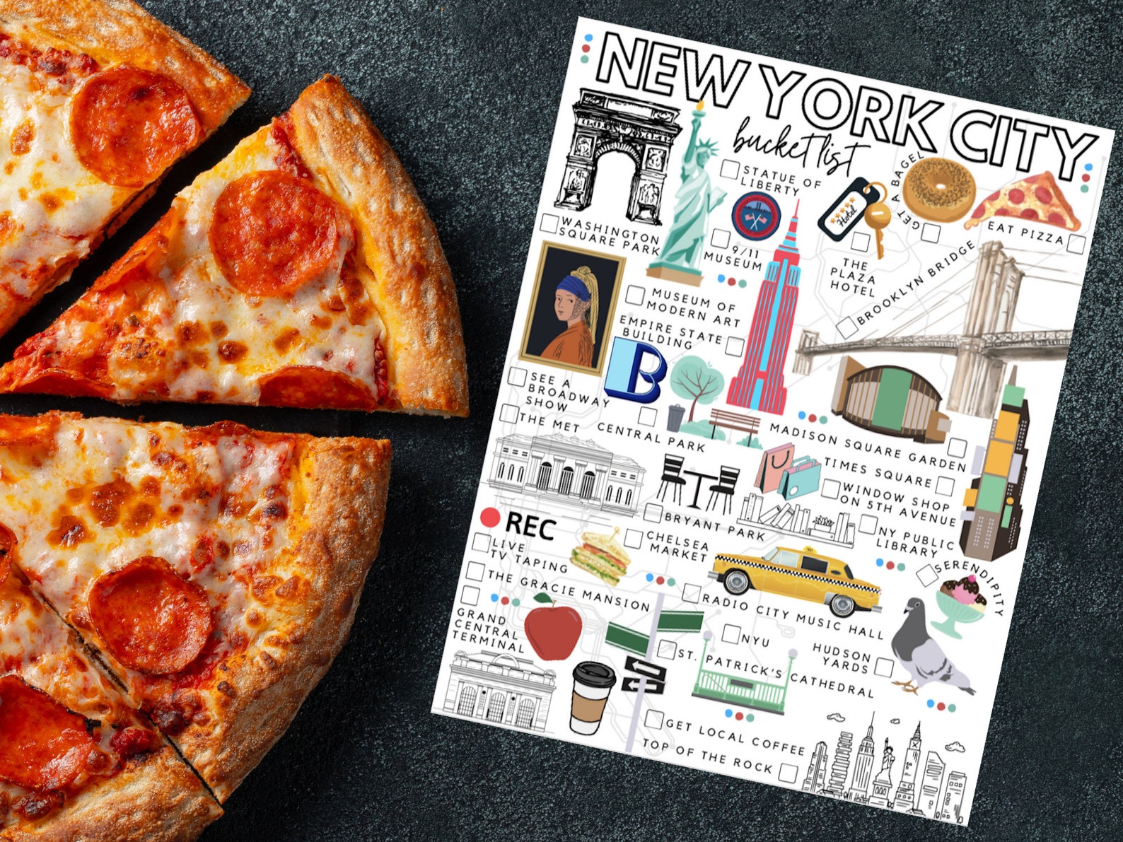 Printable New York City Bucket List | NYC To-do List - Etsy