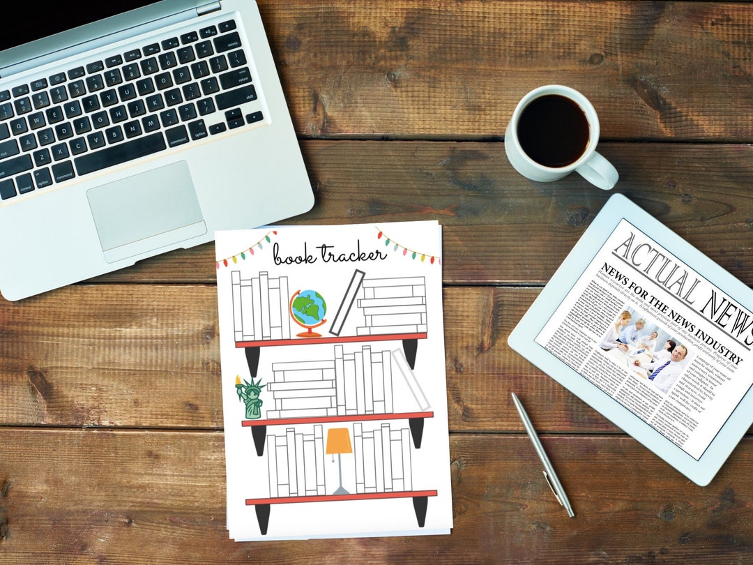 Book Tracker Journal Pages | Bookshelf - Etsy