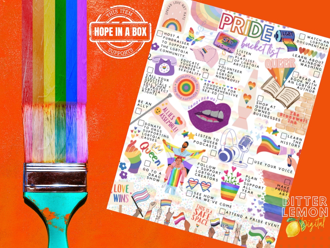Printable Pride Bucket List: LGBTQIA Ally Activities (PDF Download) - Etsy