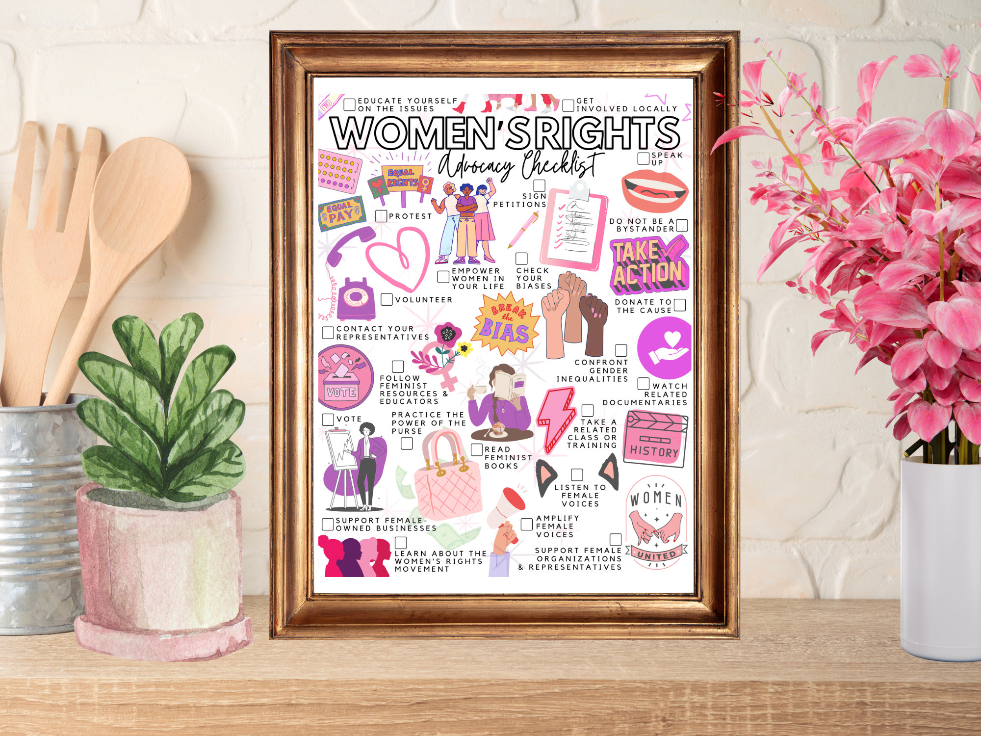 Printable Women's Rights Checklist Female Advocacy To-do List - Etsy
