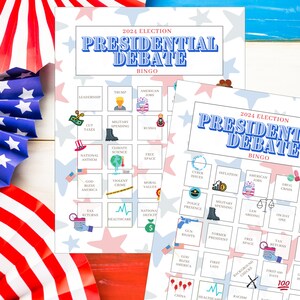 2024 Presidential Debate Printable BINGO Pack of 6 | Election Debate ...