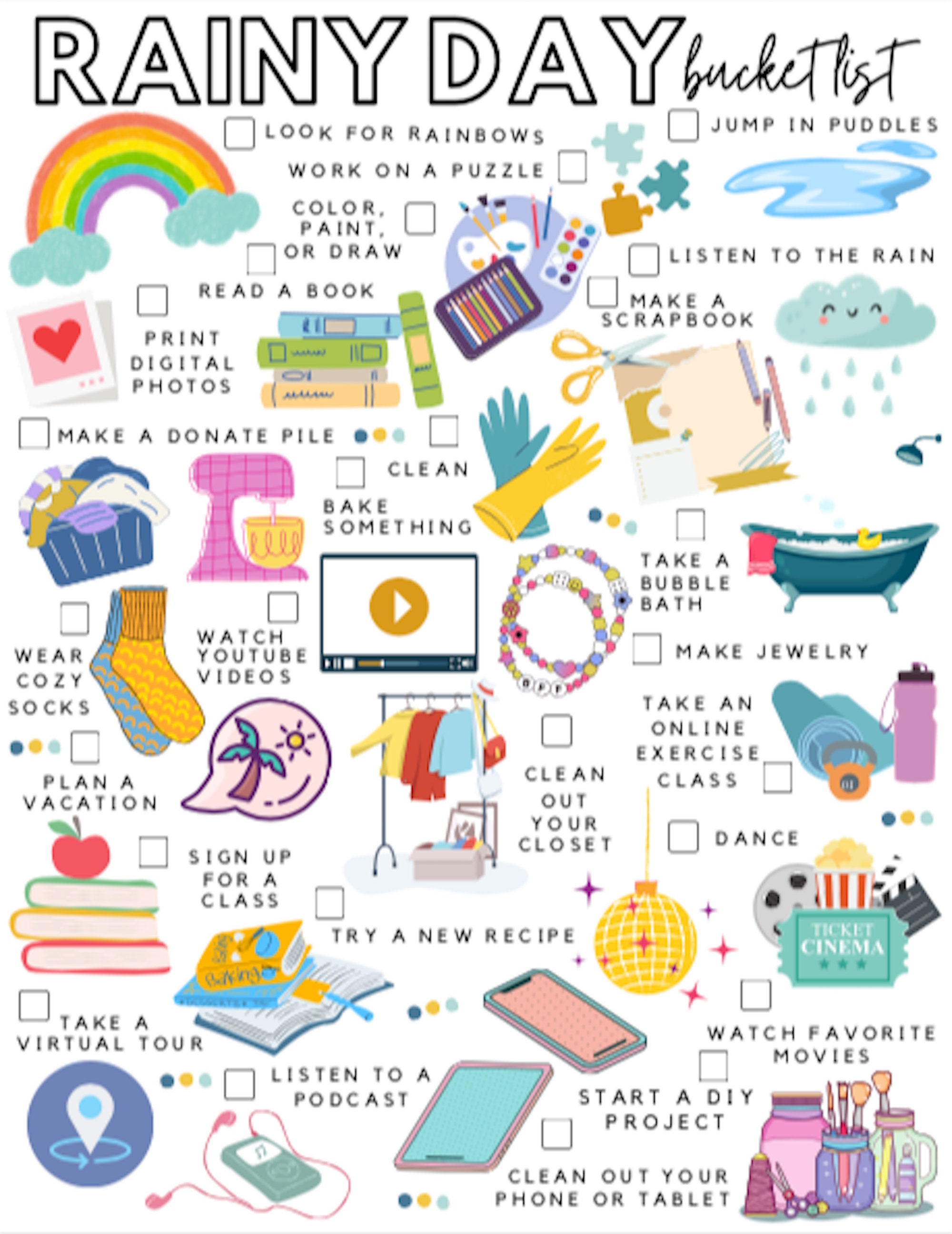 Printable Spring Bucket List Value Pack of 4 Spring To-do Lists - Etsy