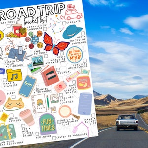 Printable Road Trip Bucket List: Fun Travel Activities (PDF) - Etsy