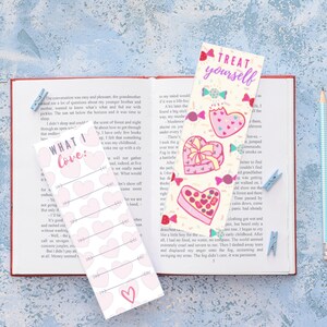 Printable Bookmark Set of 6 Valentine's Day - Etsy