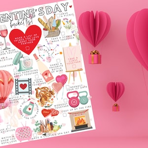 Printable Valentine's Day Bucket List | Valentine's Day To-do List - Etsy