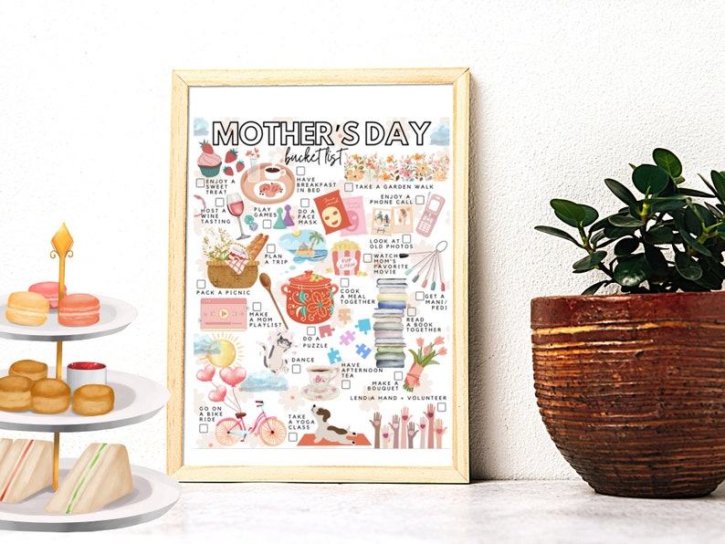 Printable Mother's Day Bucket List Mother's Day - Etsy