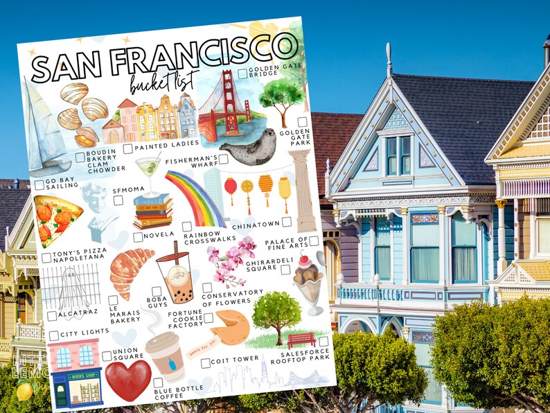 Printable San Francisco Bucket List | San Francisco California To-do ...