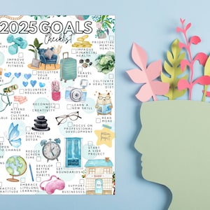 Printable 2025 Goals Checklist | 2025 New Year's Resolutions List - Etsy