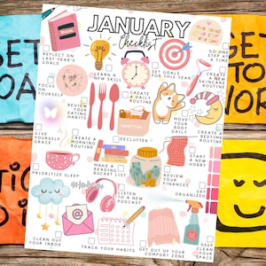 Printable January Checklist | January Bucket List - Etsy