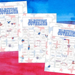 2024 Presidential Election Coverage Printable BINGO Pack of 20 ...