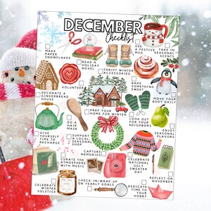 Printable December Checklist | December Bucket List - Etsy