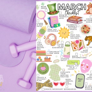 Printable March Checklist | March Bucket List - Etsy