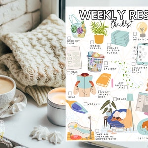 Printable Weekly Reset Checklist | Weekly Routine To-do List - Etsy