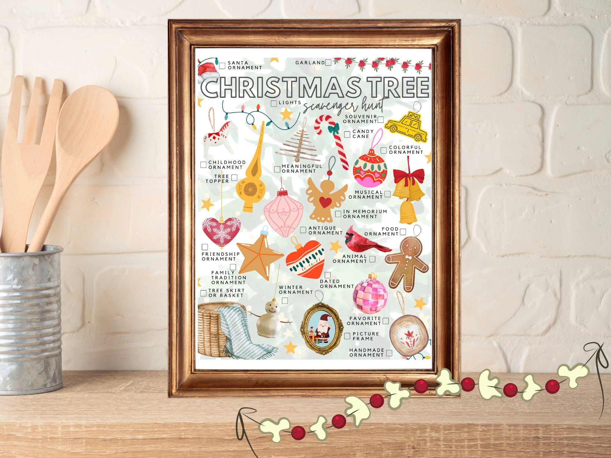 Christmas Tree Scavenger Hunt: Holiday Printable Game (PDF) - Etsy