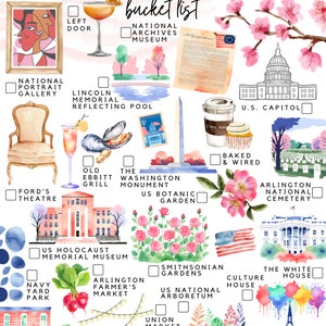 Printable Washington, D.C. Bucket List | Washington, D.C. To-do List - Etsy