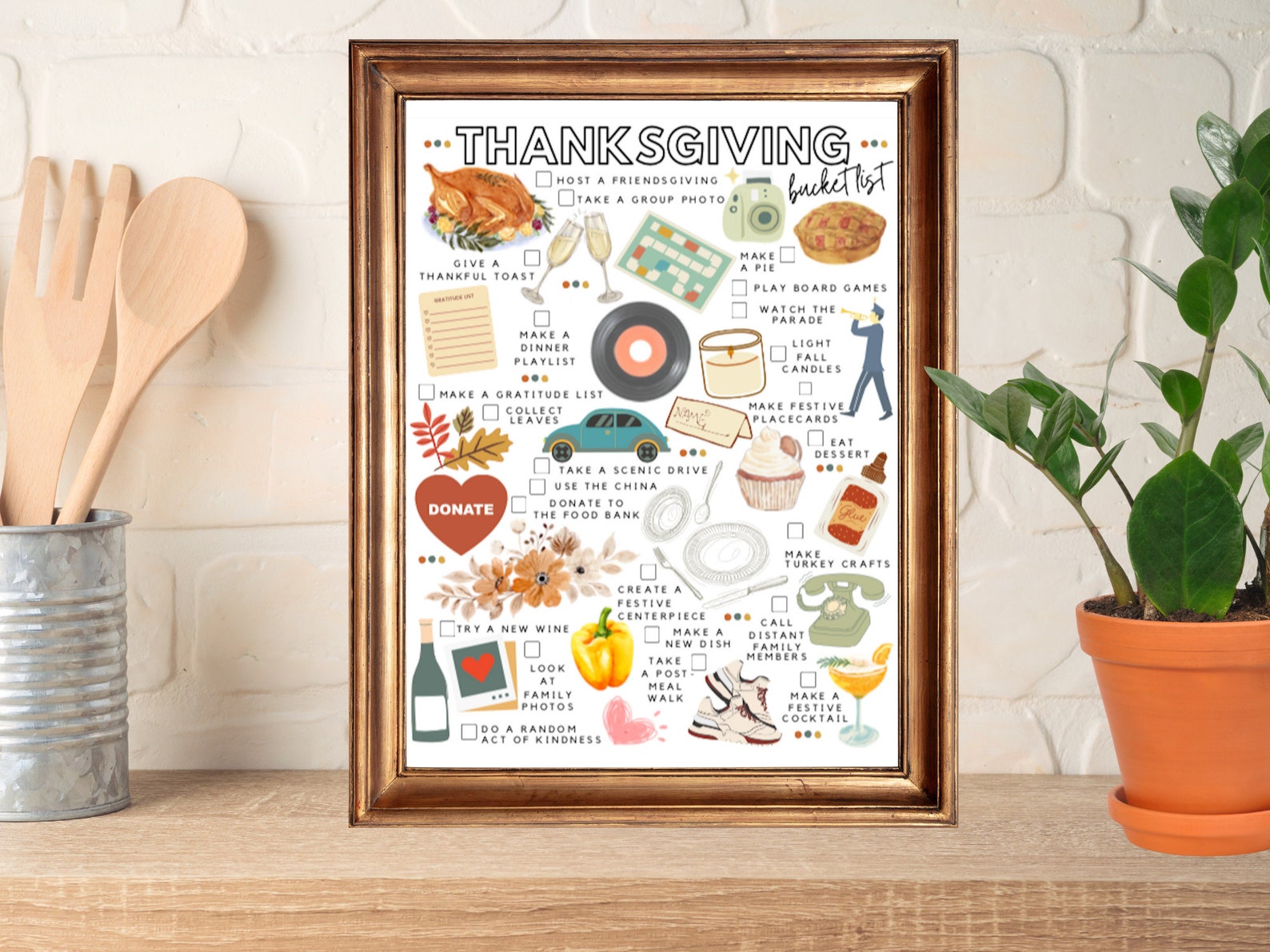 Printable Thanksgiving Bucket List Thanksgiving To-do List (Download ...