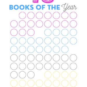 75 Book Tracker Printable Pages | Seasonal - Etsy