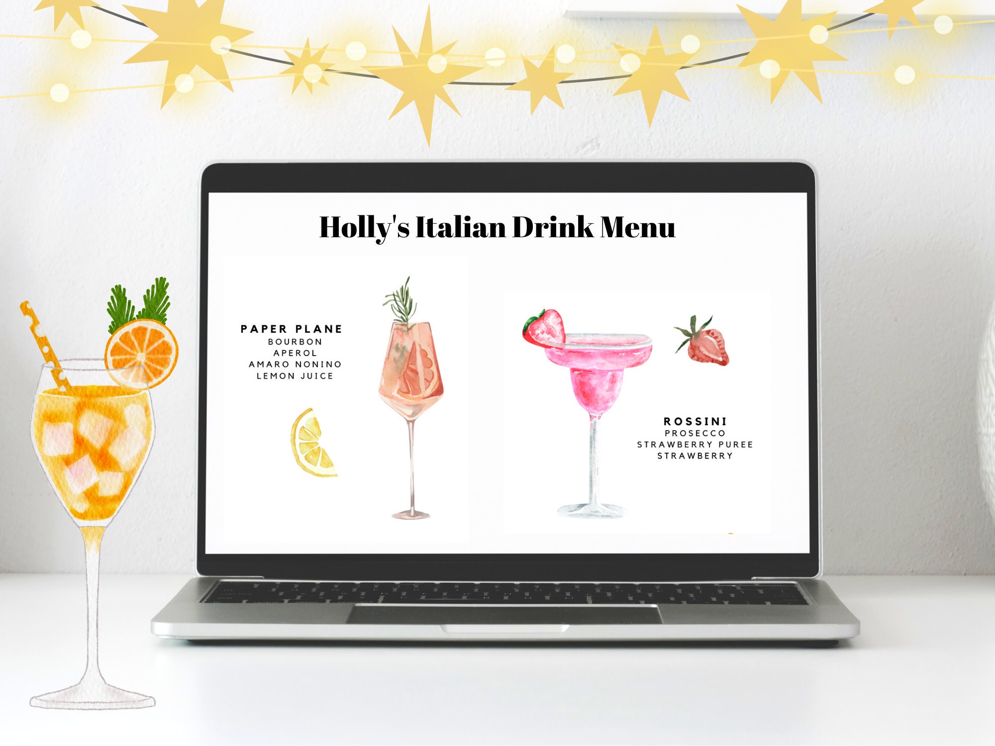 Printable Italian Cocktail List Italian Drink Recipes - Etsy