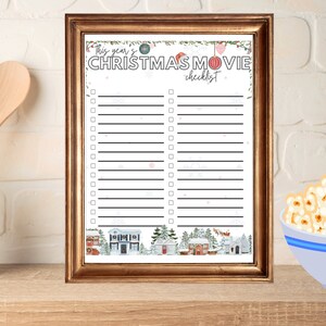 Christmas Movie Scavenger Hunt & Checklist (printable PDF) - Etsy