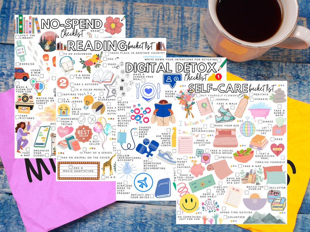 Printable Self-improvement Checklist Value Pack | Self-empowerment ...