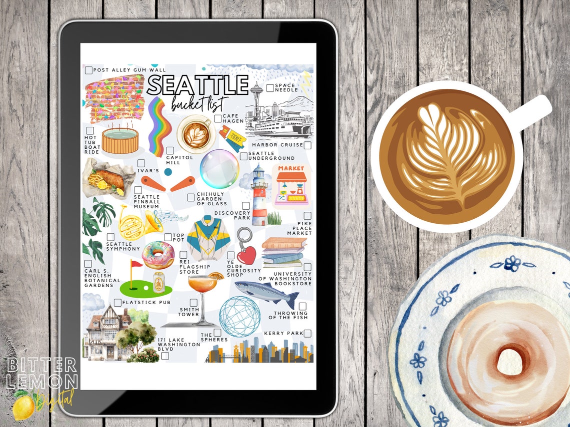 Printable Seattle Bucket List: To-do Checklist (PDF Download) - Etsy