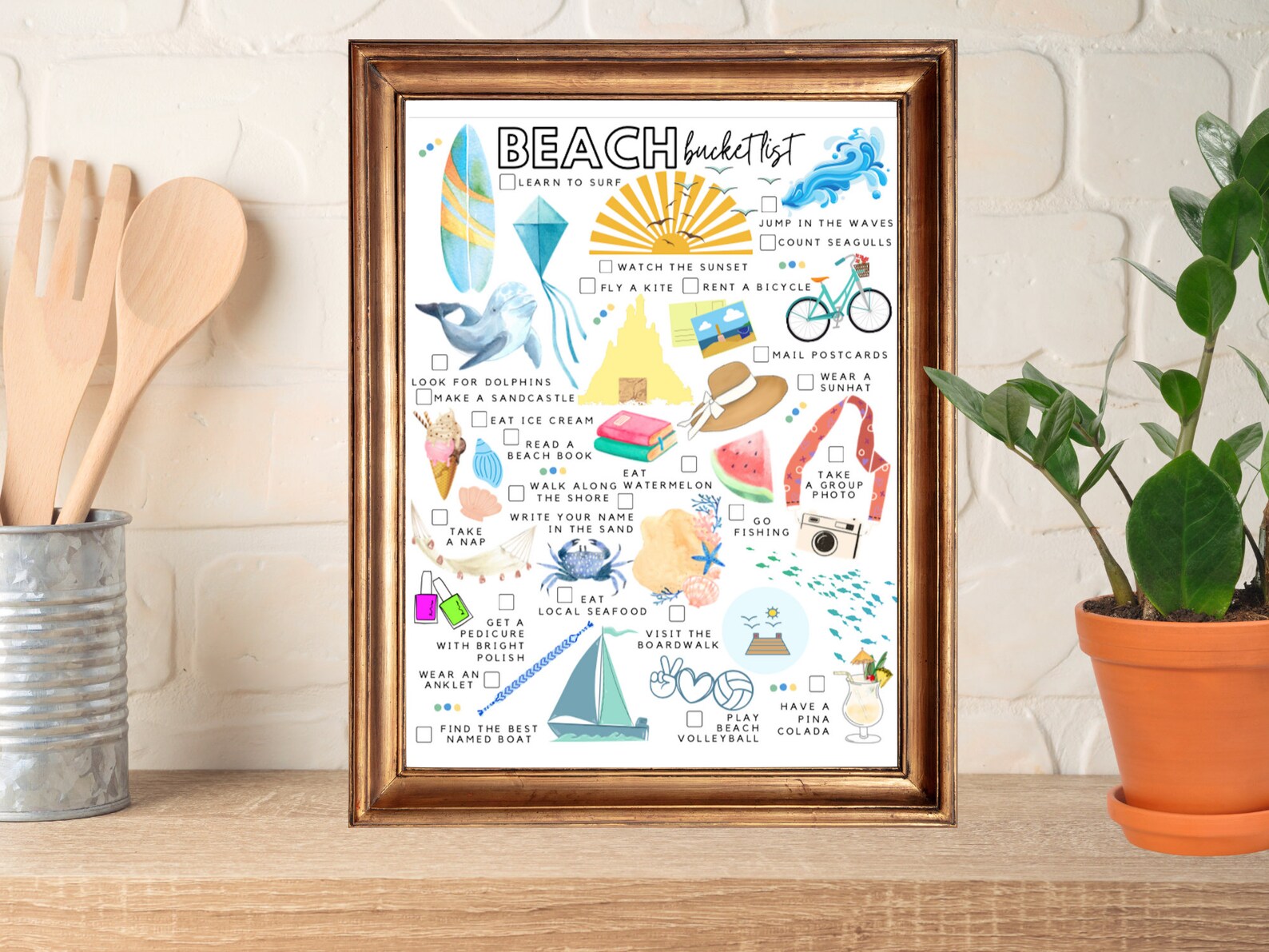 Printable Beach Bucket List Beach To-do List - Etsy