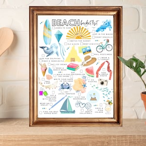 Printable Beach Bucket List | Beach To-do List - Etsy