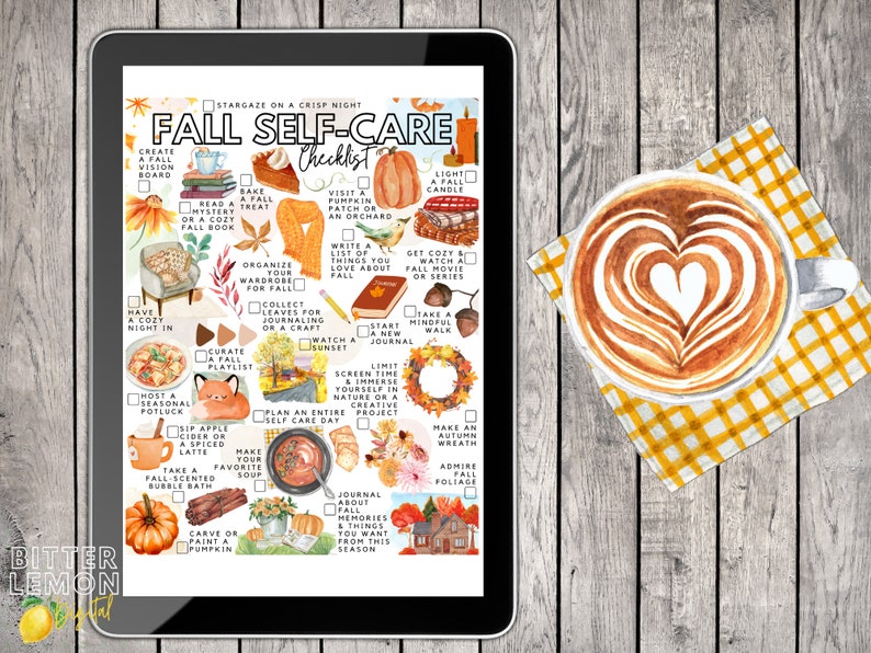 Printable Fall Self-care Bucket List | Autumn Self-love To-do List - Etsy