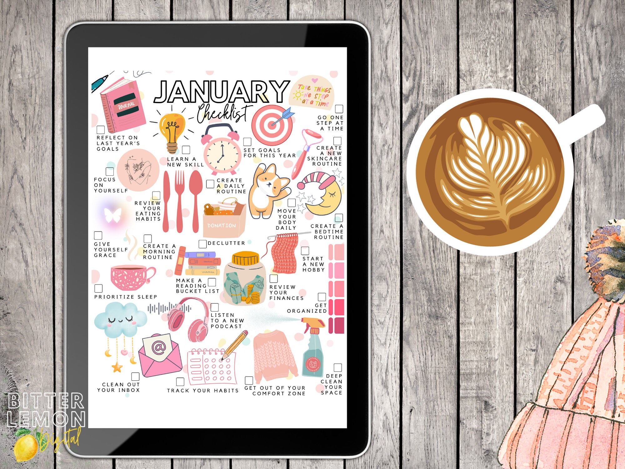 Printable January Checklist | January Bucket List - Etsy