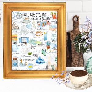 Printable Burnout Recovery Checklist | Burnout Self-care To-do List - Etsy