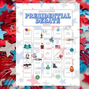 2024 Presidential Debate Printable BINGO Pack of 6 | Election Debate ...