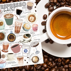 Espresso Bucket List Printable: Coffee Lover Gift (PDF Download) - Etsy