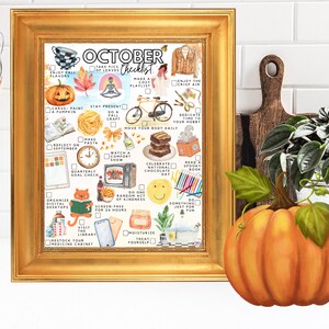 Printable October Checklist | October Bucket List - Etsy