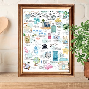 Printable 2025 Goals Checklist | 2025 New Year's Resolutions List - Etsy