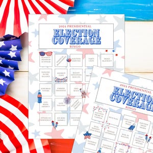 2024 Presidential Election Coverage Printable BINGO Pack of 20 ...