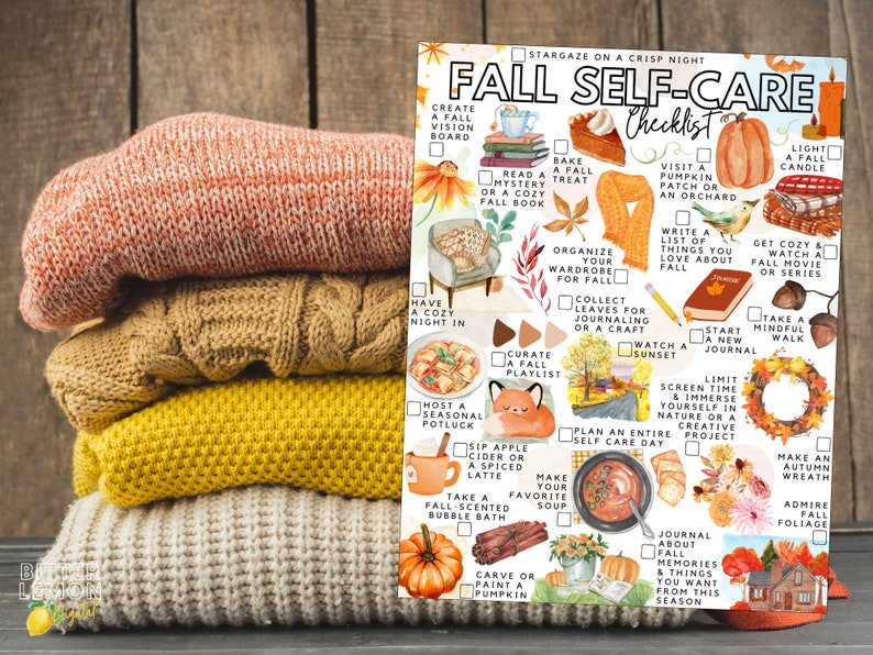 Printable Fall Self-care Bucket List | Autumn Self-love To-do List - Etsy