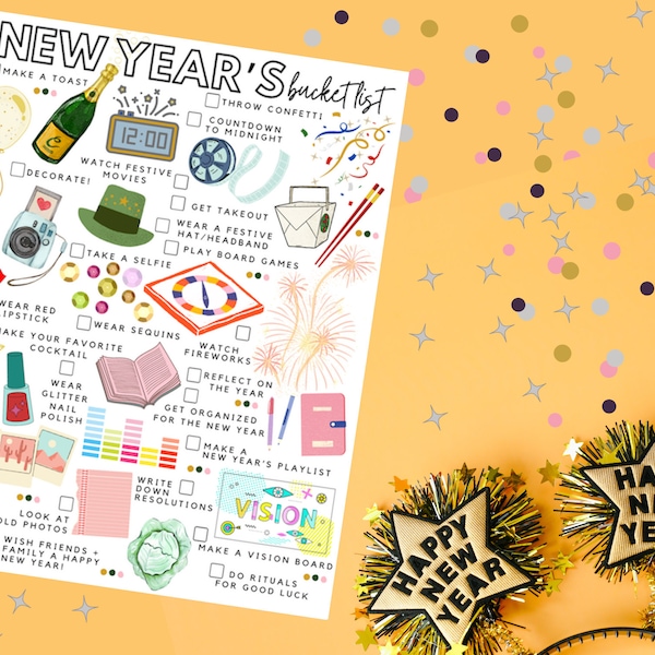 New Year Bucket List - Etsy