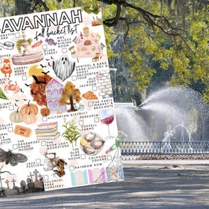 Printable Savannah Georgia Fall Bucket List | Southern Seasonal Fall To ...