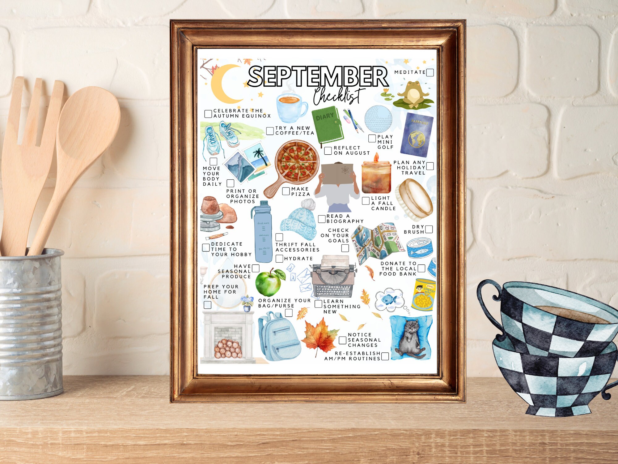 Printable September Checklist | September Bucket List - Etsy