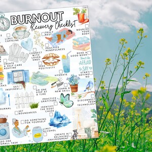 Printable Burnout Recovery Checklist | Burnout Self-care To-do List - Etsy