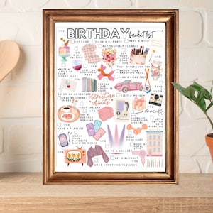 Printable Birthday Bucket List: Fun Birthday Activities (PDF) - Etsy
