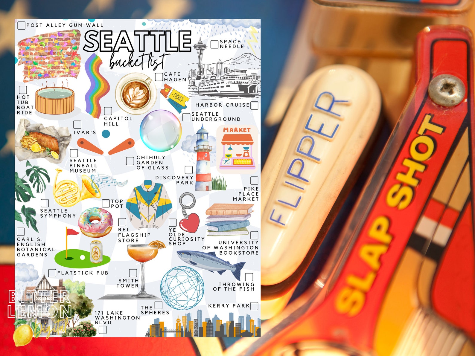 Printable Seattle Bucket List: To-do Checklist (PDF Download) - Etsy